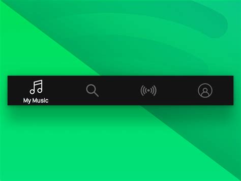 Spotify App Tab Bar Navigation by Diego Jiménez Navigation Design Ux