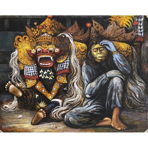 Jual Lukisan Penari Barong Bali Shopee Indonesia