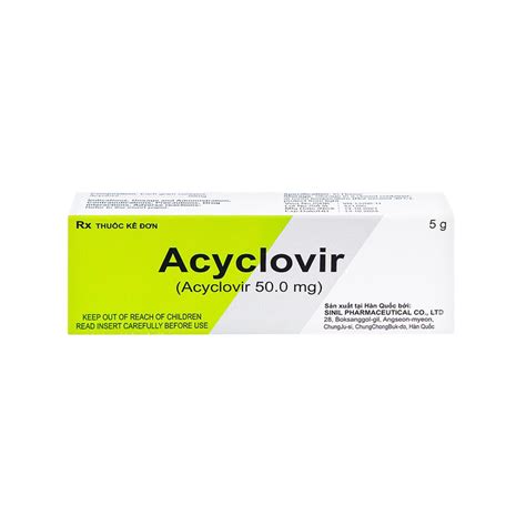 Thuốc Kem Acyclovir Sinil Điều Trị Nhiễm Virus Herpes Simplex