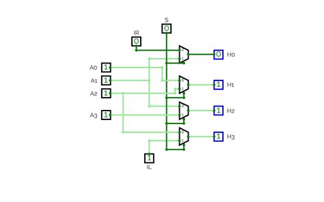 Circuitverse Combinational Circular Shift Uing Multiplexer