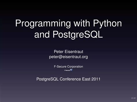 Programming With Python And Postgresql Pdf