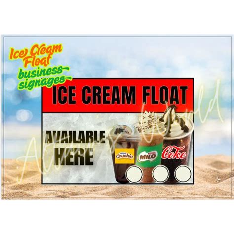 Coke Float Signage For Business Laminated Pvc Sticker Sintra