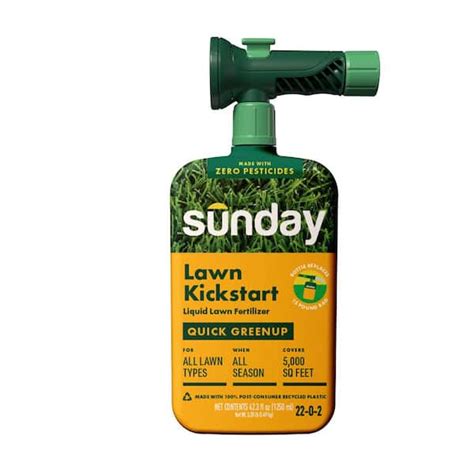 Sunday Lawn Kickstart 43 Fl Oz 5000 Sq Ft Liquid Lawn Fertilizer Fo
