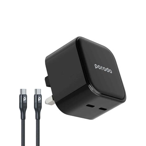 Porodo C2c Fast Charger Blk Rickystore