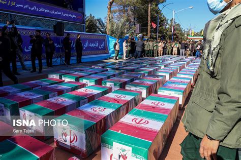 انتقال پیکر شهدا به آرامگاه ابدی زائران شهید در کنار حاج قاسم آرام