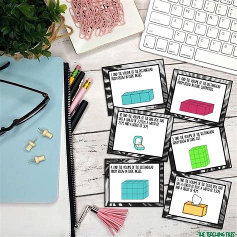 Volume Of Rectangular Prisms Task Cards Geometry Ccss Aligned Task Cards Rectangular Prisms