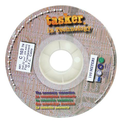 Luidsprekerkabel op Rol 2x 0 22 mm² 100 m Transparant TASR C103TN