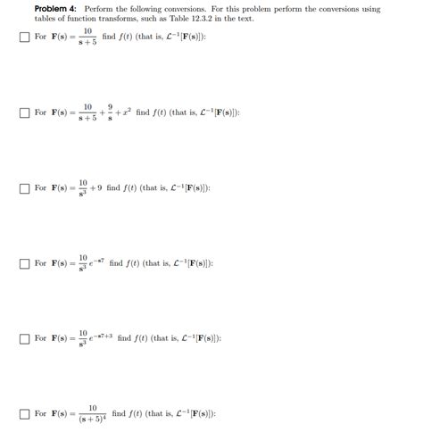 Solved Problem Perform The Following Conversions For Chegg
