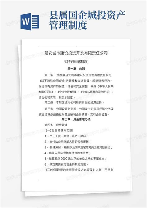 城投财务管理制度word模板下载编号lxnaoekn熊猫办公