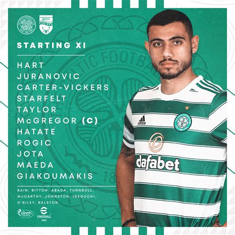 Celtic Starting 11 R Scottishfootball