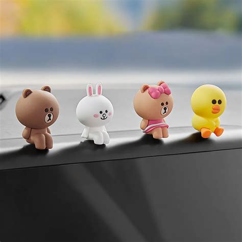 귀여운 만화 브라운 코니 샐리 피규어 자동차 대시 보드 장식 2023 라인프렌즈 자동차 액세서리 선물 Aliexpress