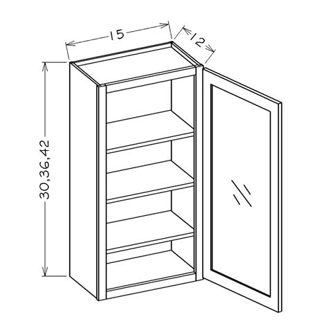 Haven Ember 15w X 36h Wall Glass Door Cabinet With Finished Interior