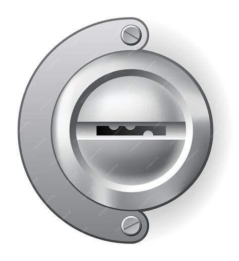 Premium Vector Metal Or Steel Secure Keyhole Element For Door Locks