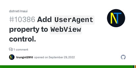 Add `useragent` Property To `webview` Control · Issue 10386 · Dotnet