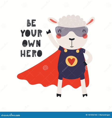 Cute Sheep Superhero Stock Vector Illustration Of Brave 181056760