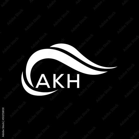 Akh Letter Logo Akh Best Black Background Vector Image Akh Monogram