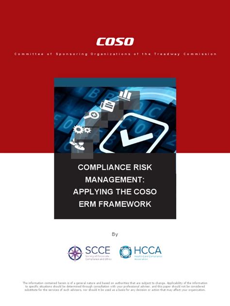 Compliance Risk Management Applying The Coso Erm Framework Pdf Internal Control Enterprise