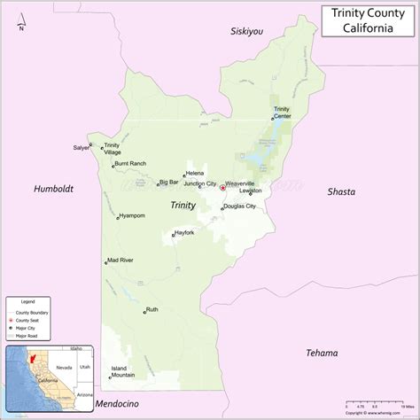 Trinity County Map California Usa Cities And Towns In Trinity County Travel Guide Location