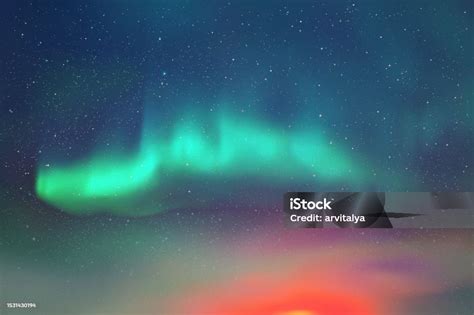 Langit Berbintang Malam Ilustrasi Stok Unduh Gambar Sekarang Aurora