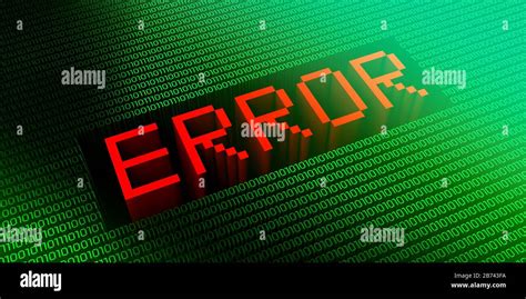 ERROR Binary Code Concept D Illustration Stock Photo Alamy