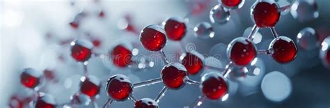 Advanced Red Molecular Structure Generative Ai Stock Illustration Illustration Of Molecule