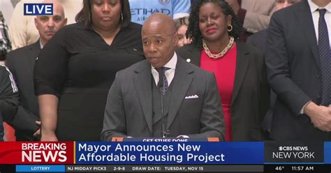 Mayor Adams Announces Affordable Housing Project Cbs New York