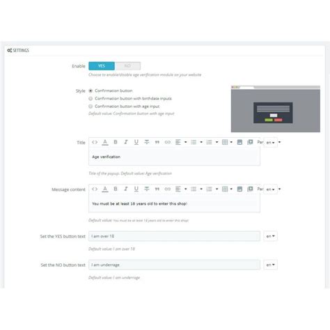 Age Verification Smart Age Check For Adult Content Module For PrestaShop