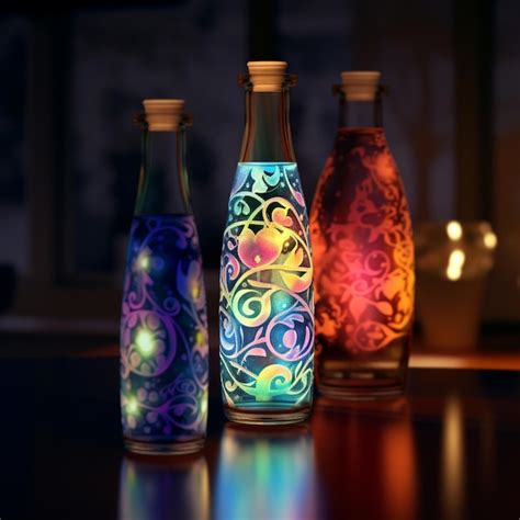 Premium Photo Science Laboratory Beaker Flask Photo Real Filled With Multi Color Liquid