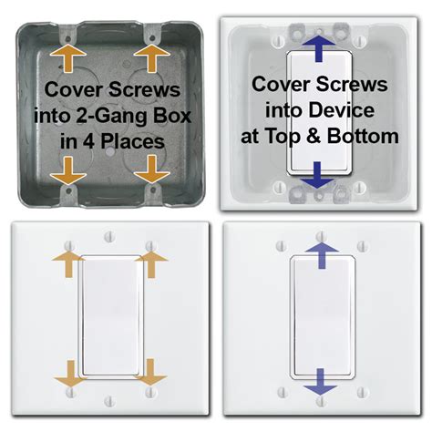 1 Decora Rocker Switch Covers 2 Gang Center Mount Kyle Switch Plates