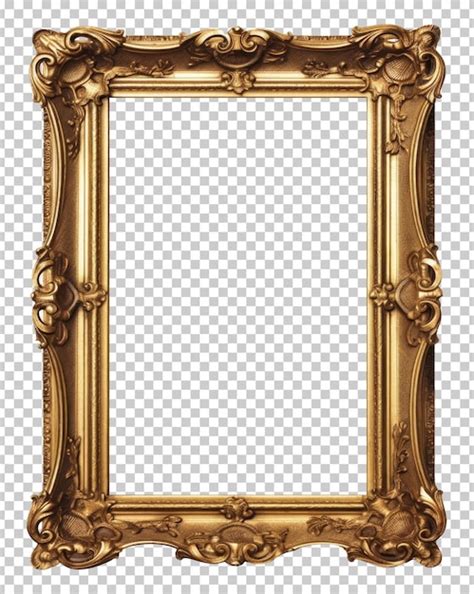 투명 한 배경에 고립 된 빈티지 액자 프리미엄 Ai 생성 Psd