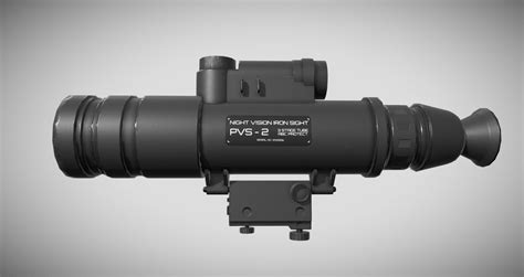 3d Model An Pvs 2 Starlight Scope Low Poly Game Ready Vr Ar Low