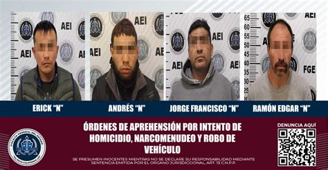 Da Fge Cumplimiento A órdenes De Aprehensión Por Intento De Homicidio