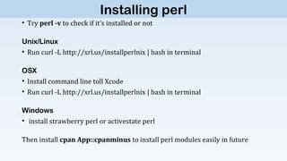 Perl Basics For Pentesters Part 1 PPT