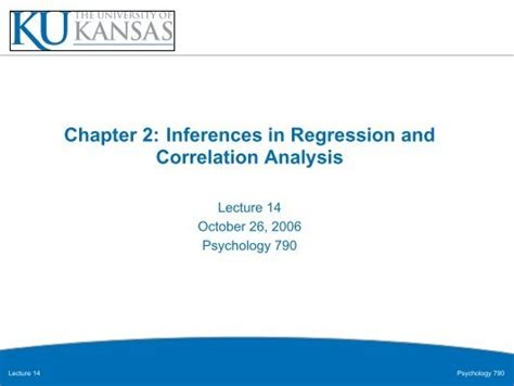 Chapter 2 Inferences In Regression And Correlation Analysis