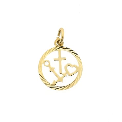 Gouden Hanger Geloof Hoop En Liefde Juweelwinkel Nl