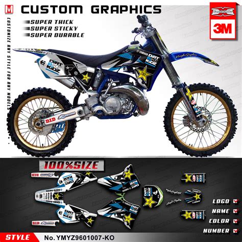 Dirt Bike Graphics Decal Sticker Kit For Yamaha YZ125 YZ250 YZ 125 250