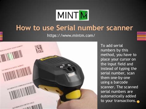 Serial Number Scanner At Mintm