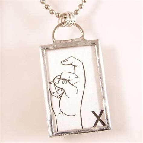 Sign Language Initial X Pendant 20 Candle Sconces Initials Handcraft