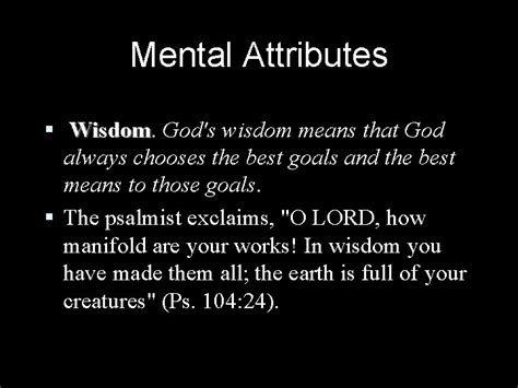 The Character Of God From Wayne Grudems Systematic