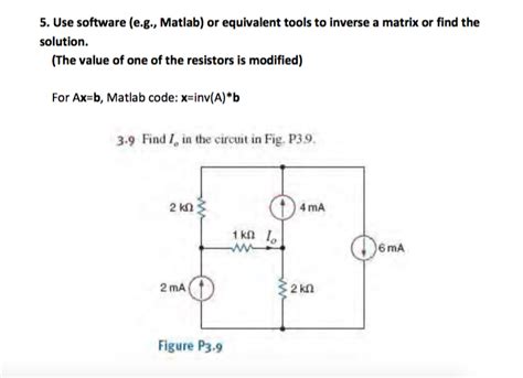 Solved 5 Use Software Eg Matlab Or Equivalent Tools To