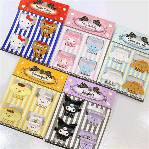 당일출고 재입고정품 산리오 앞머리 집게핀 헤어클립 핀 키티 쿠로미 폼폼푸린 시나모롤 마이멜로디 에이블리