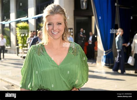 Munich Germany 28th June 2023 Presenter Nina Eichinger Stands In Front Of The Bayerischer