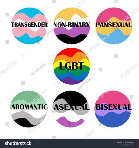 Flags Pride Sexual Identity Collection Pride Stock Vector Royalty Free