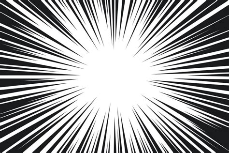 Manga Speed Burst Frame Radial Anime Lines Vector Image