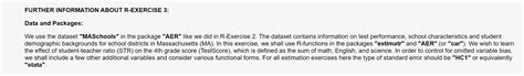 Solved Further Information About R Exercise 3 Data And