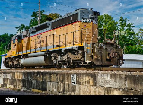 Emd Gp7 Locomotive Now Owned By The Ohio Central In Zanesville Ohio Usa