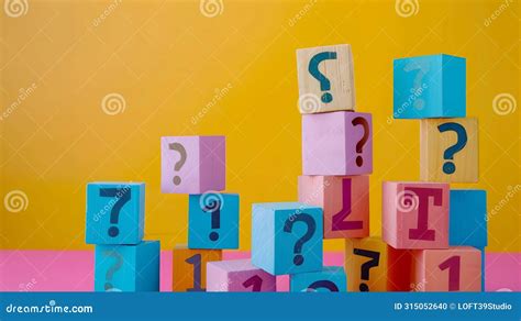 Generative Ai Blocks With Question Marks And Copy Space Questions And