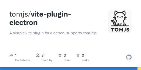 GitHub Tomjs Vite Plugin Electron A Simple Vite Plugin For Electron