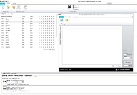 ADS124S08EVM No Channel Shown In Data Analysis Window Data Converters Forum Data Converters