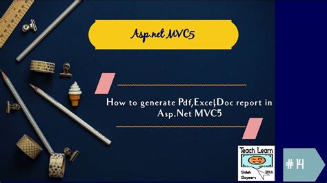 14 how to generate pdf excel doc report in asp mvc5 tech learn